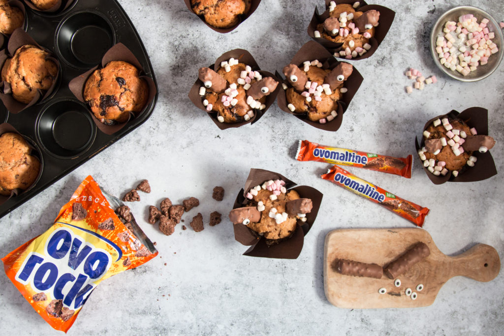Lustige Schokolade Muffins mit Stielaugen - LouMalou.ch